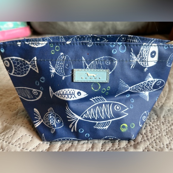 Scout | Bags | Copy Scout One Fish Blue Fish Mini Makeup Bag | Poshmark